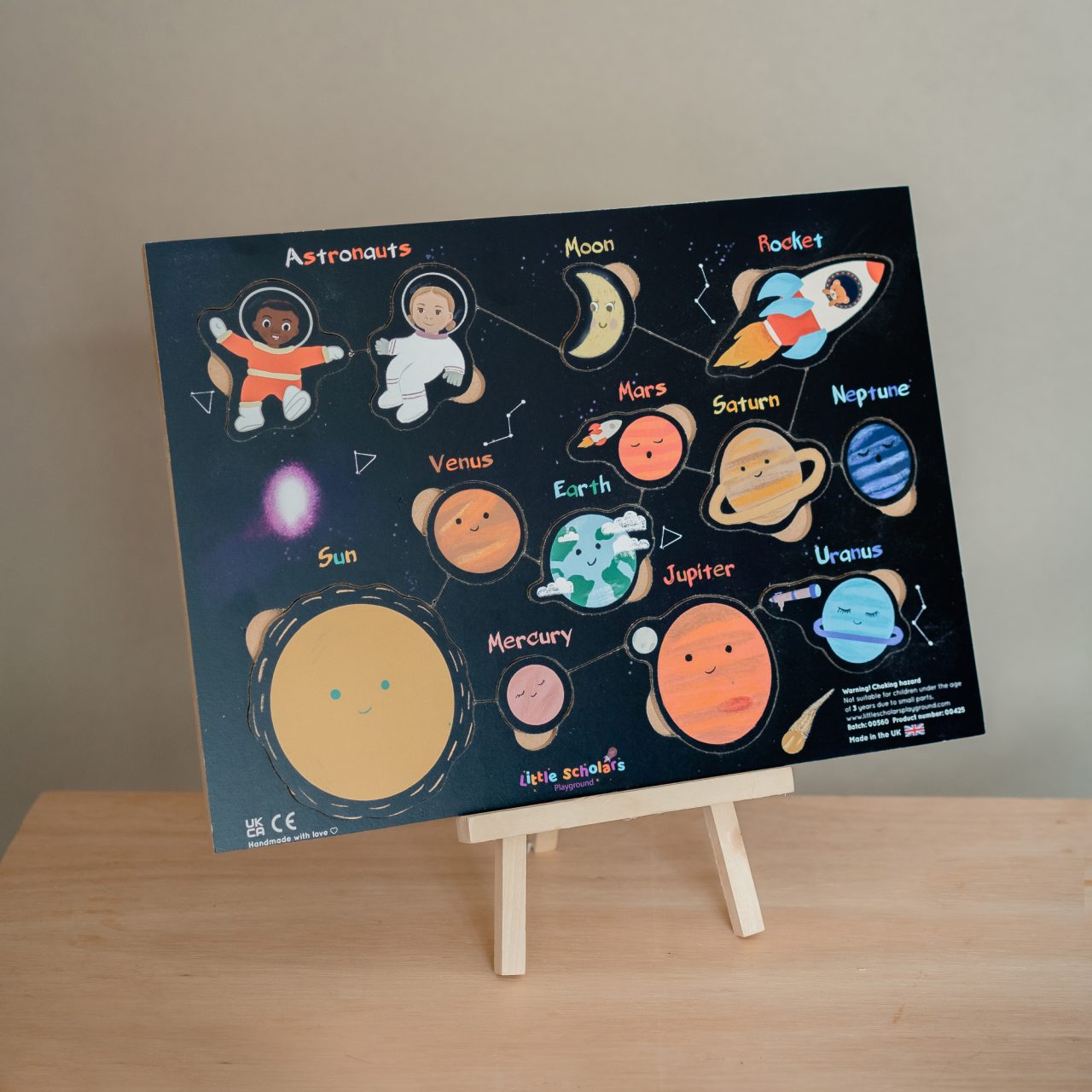 Wooden solar system puzzle and FREE fact sheet - Little Scholars Playground